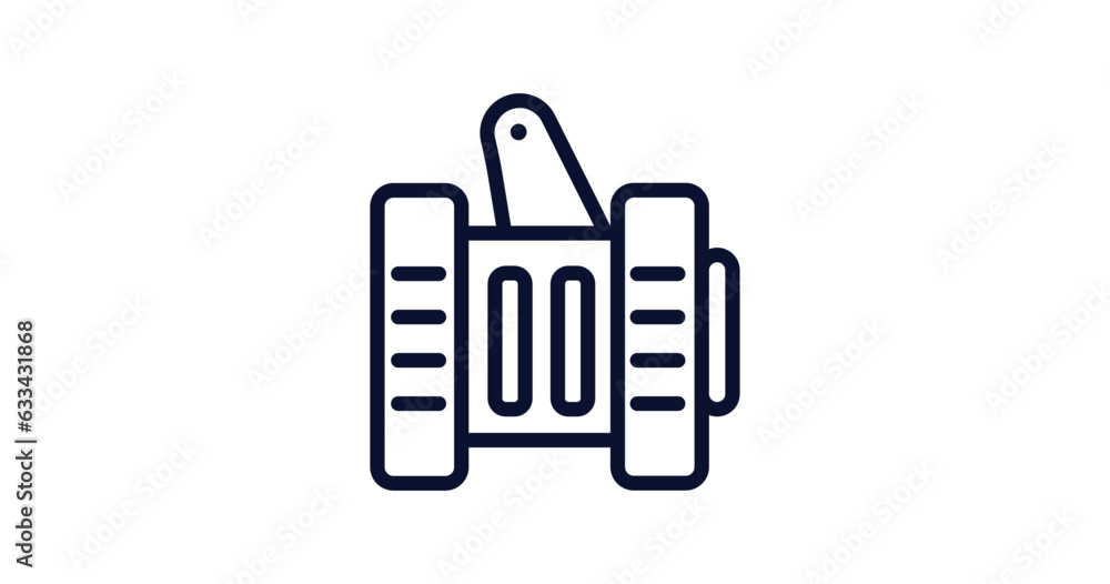 car alternator icon. Thin line car alternator icon from car parts ...