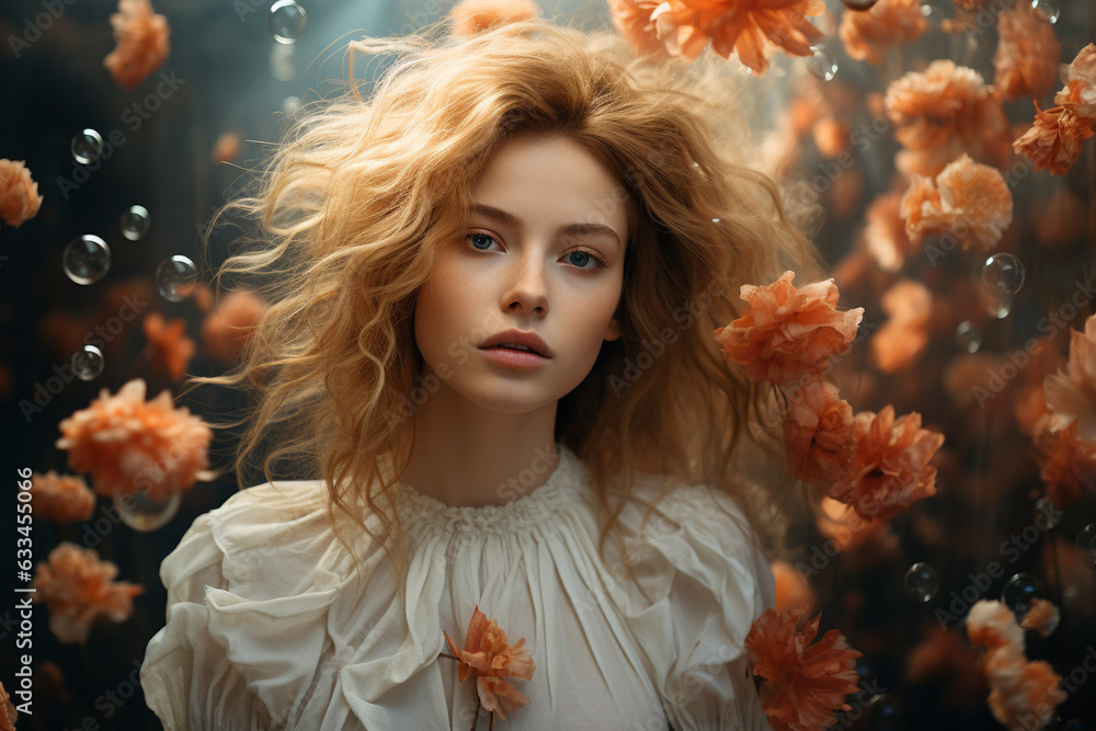 Beautiful woman portrait. Abstract concept photography gracefully ...