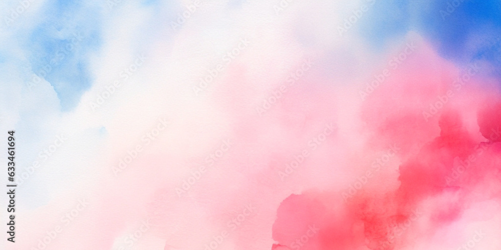 Red Blue background watercolor. Red Blue splash watercolor. Water color ...