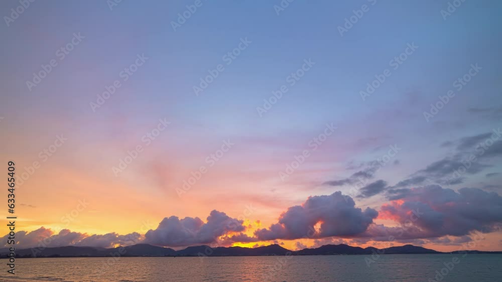 .Time lapse The beauty of pink sky was mesmerizing in stunning sunset ...