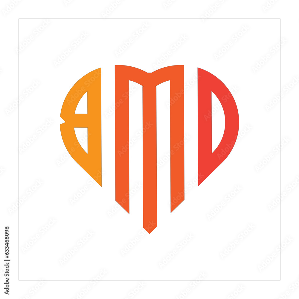 Vetor de Initial BMD letter luxury beauty flourishes ornament monogram ...