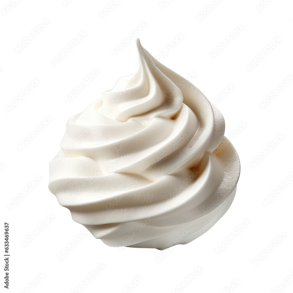 Whipped cream on transparent background Stock Photo | Adobe Stock
