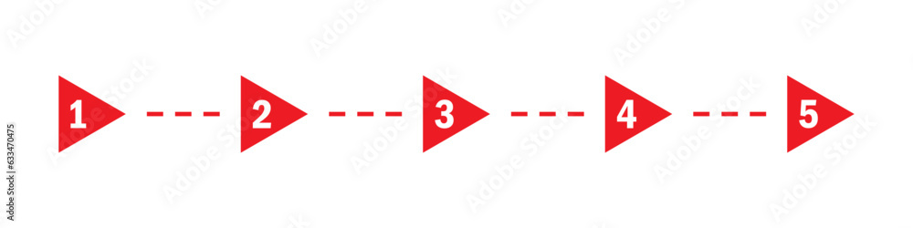 Vetor de 5 step plan template. Five step template. Five points to reach ...