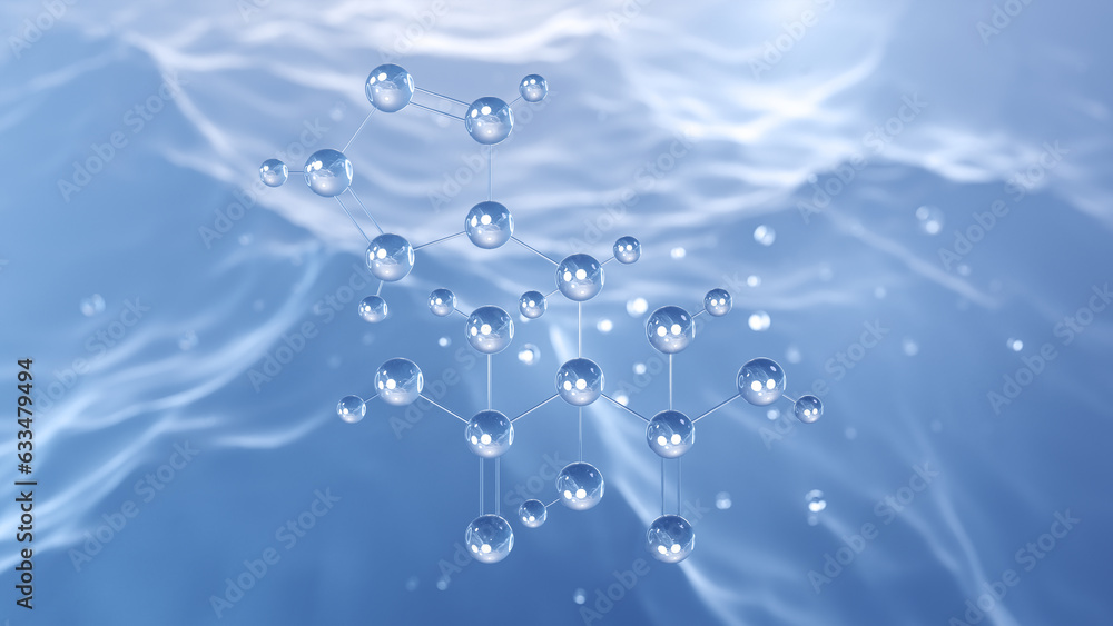 zoledronic acid molecular structure, 3d model molecule, bone resorption ...
