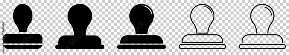 Stamp icons. Rubber stamp sign. Vector illustration isolated on ...