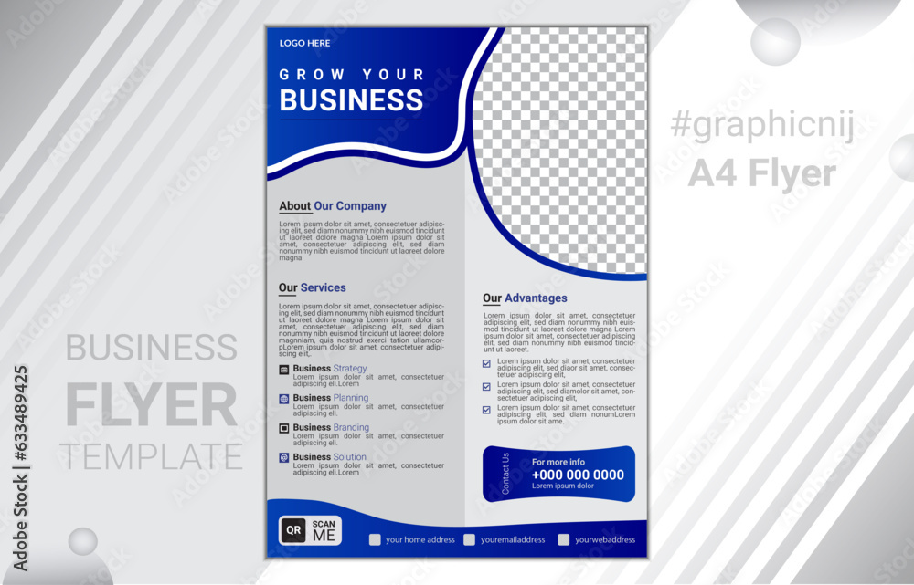 A4 flyer template, modern template and modern design, perfect for ...