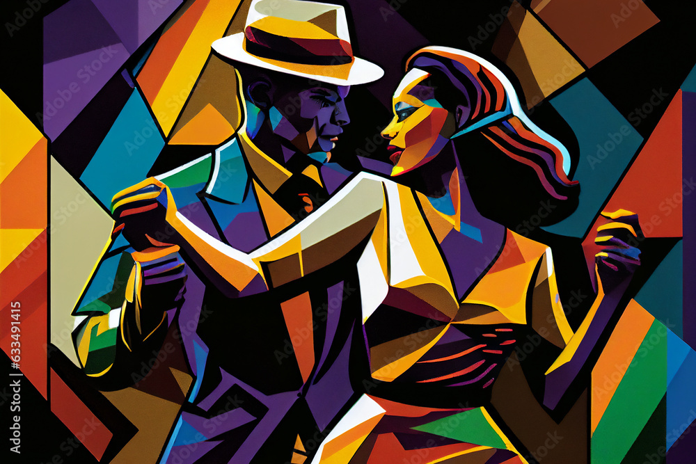 Latin American Hispanic male and female couple dancing the ballroom ...