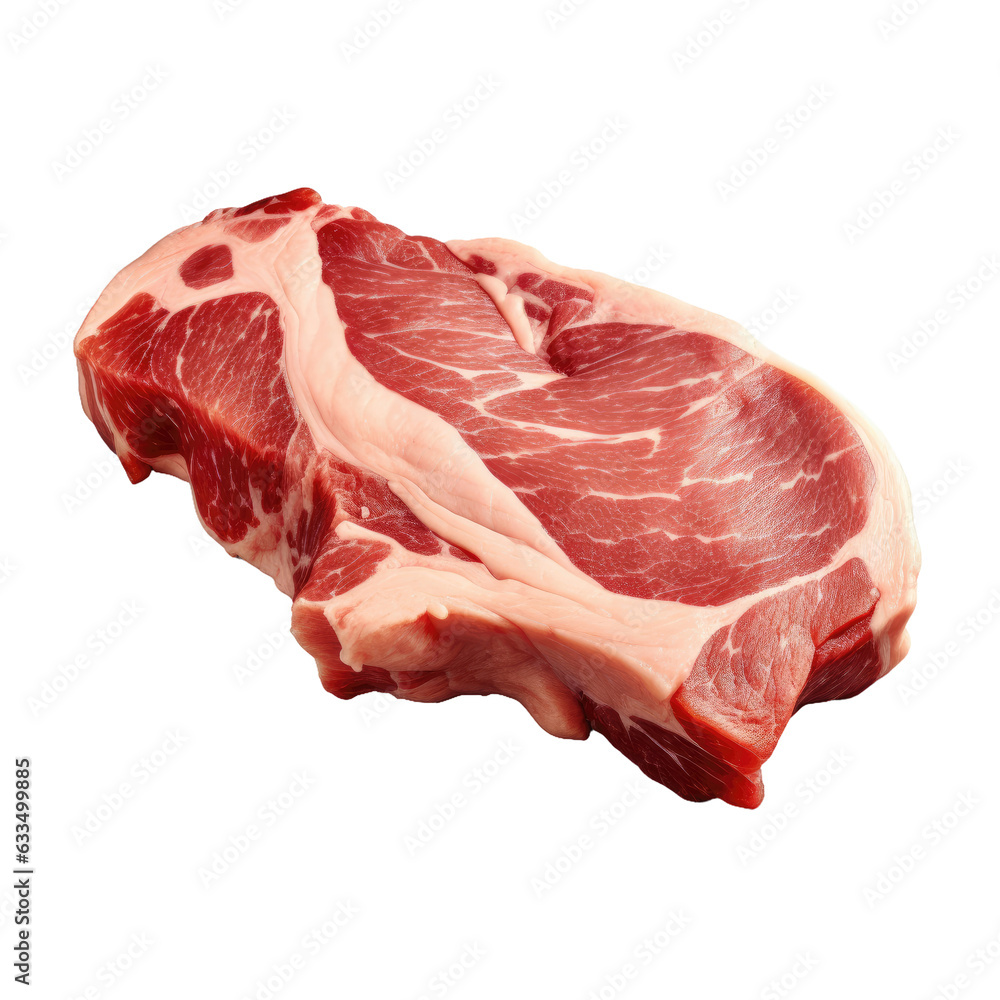 High res photo of pork shoulder blade on transparent background Stock ...
