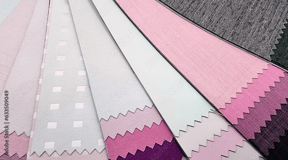 blackout drapery samples with different textures in soft pink color ...
