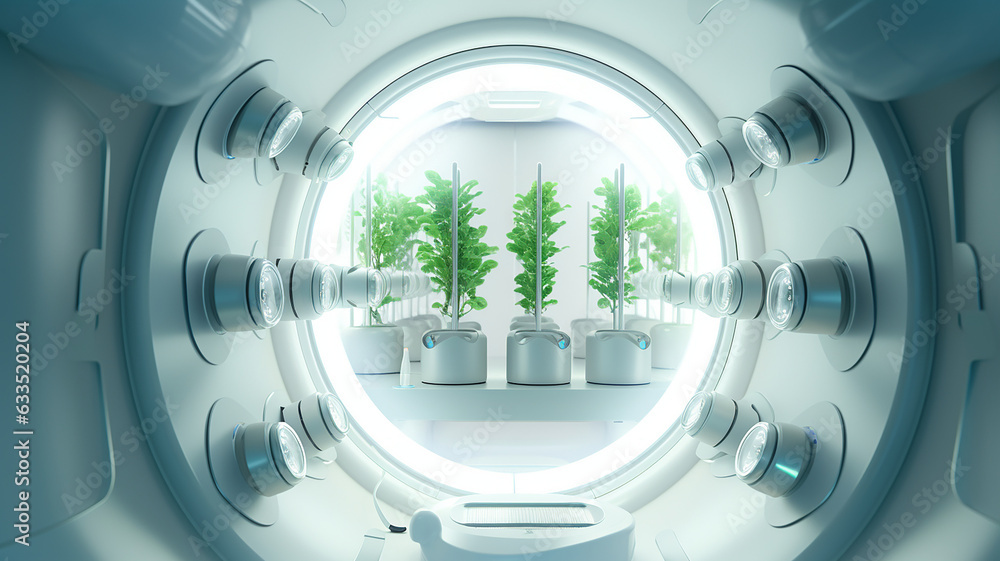 Efficient digital hydroponic digital smart space farming lab with ...