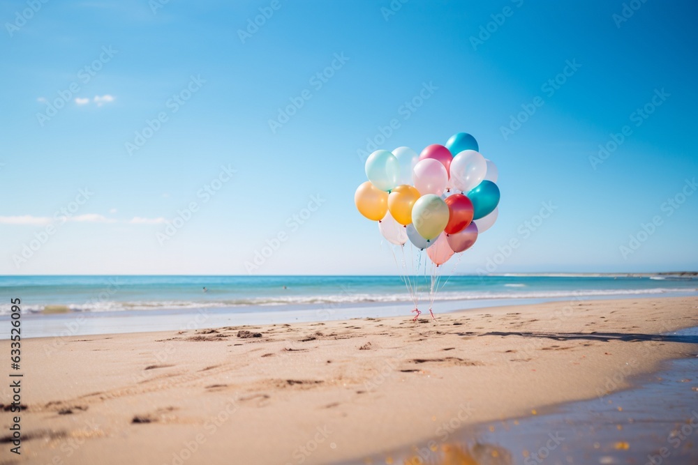 Balloons and Beaches: A Kaleidoscope of Colors in Stock Images Stock ...