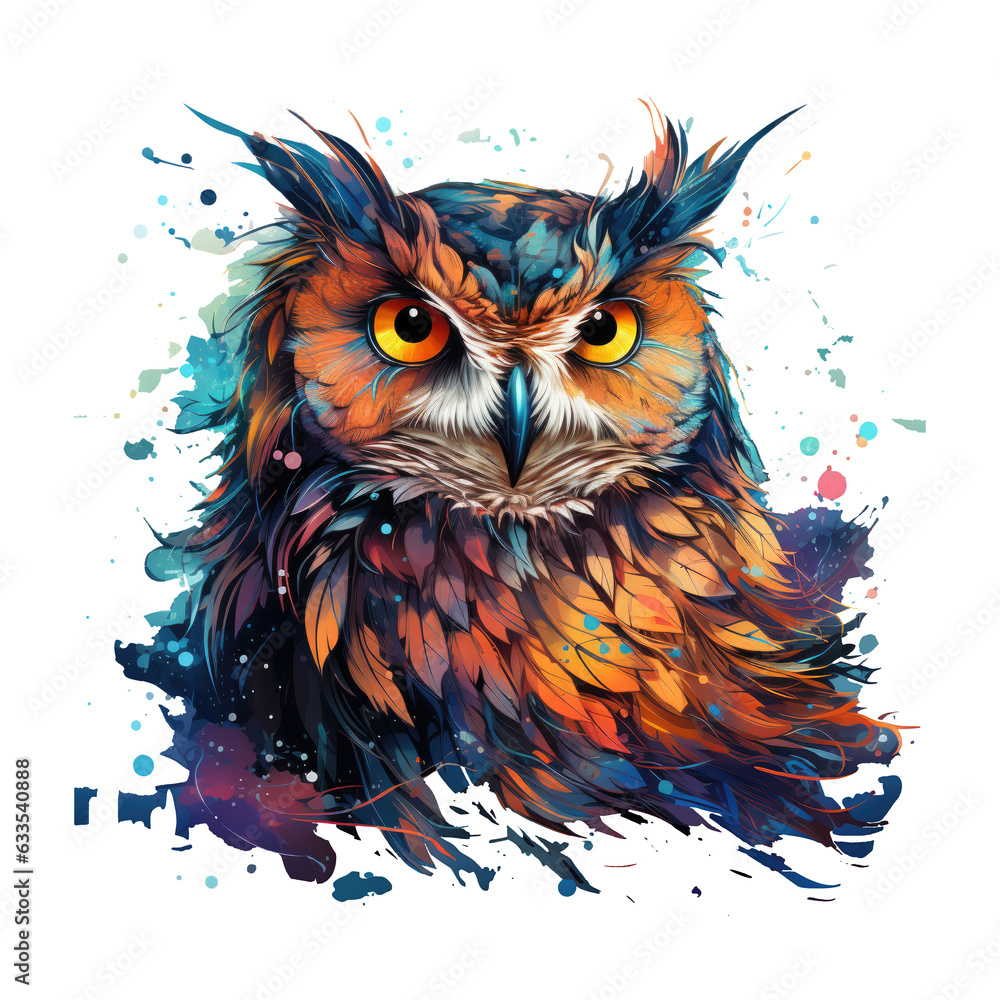 The night ghost owl t-shirt design, inspired by the cosmos, featuring ...