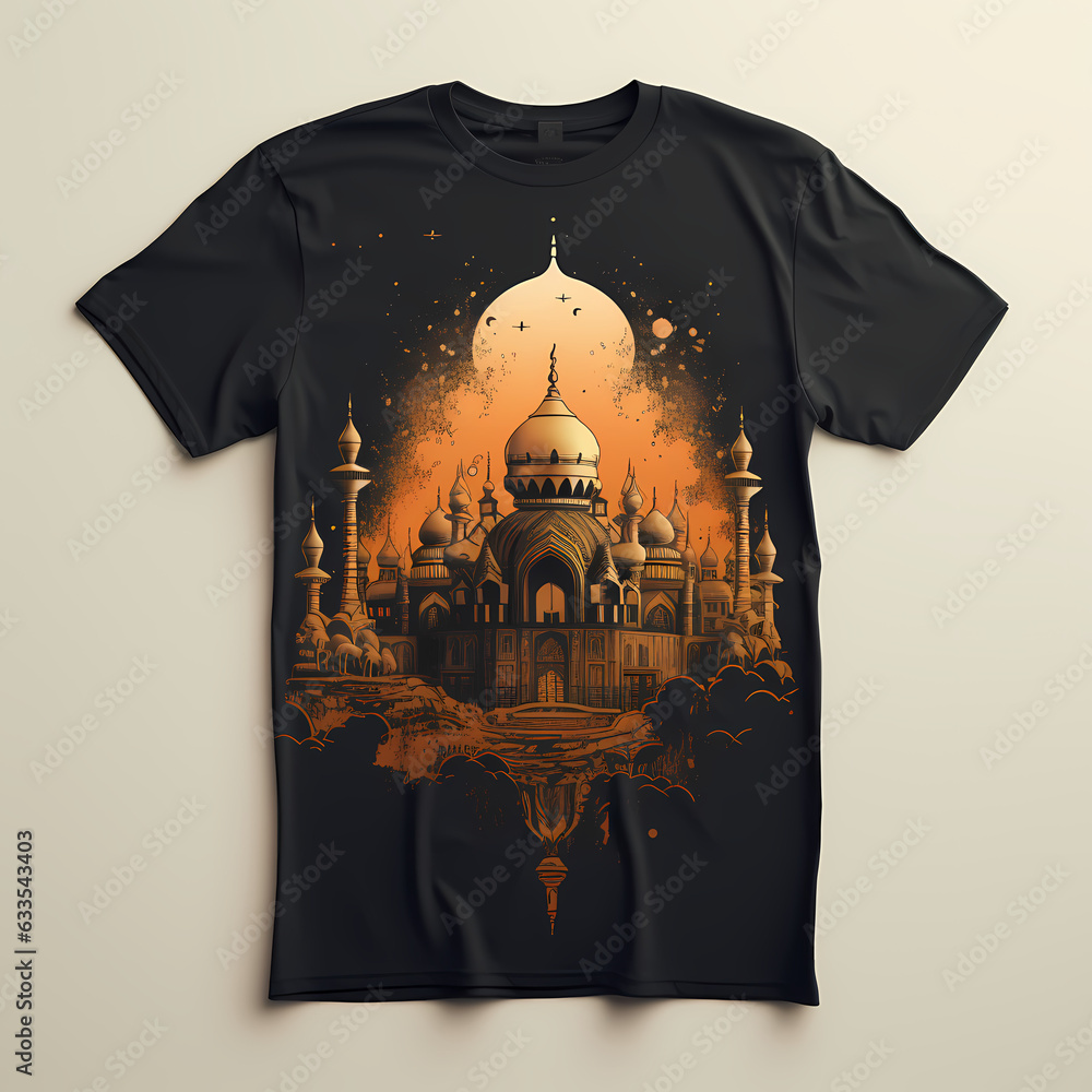 Islamic T-Shirt Design Illustration Stock Illustration | Adobe Stock