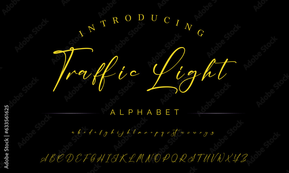 Traffic Light Signature Font Calligraphy Logotype Script Brush Font ...