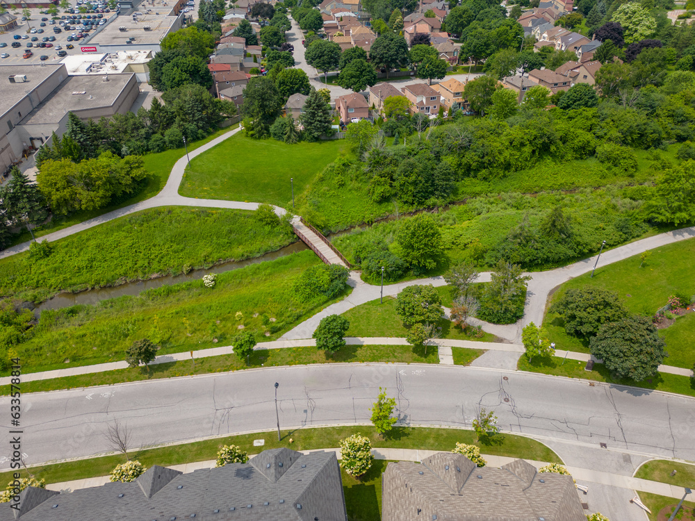 Experience a park in Ajax, Ontario, from an awe-inspiring drone view ...