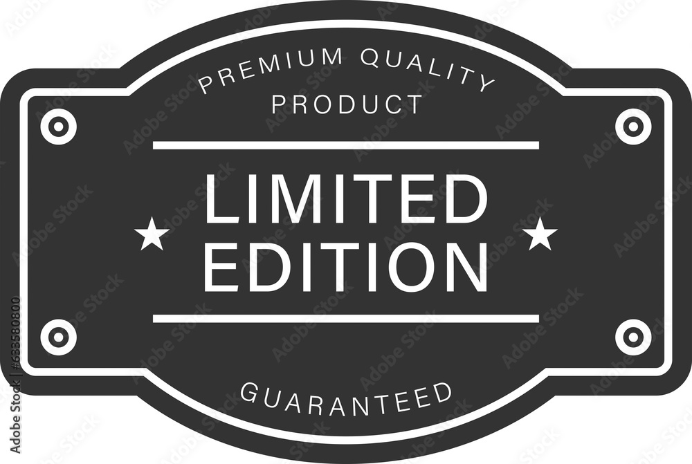 Digital png illustration of badge with limited edition text on ...