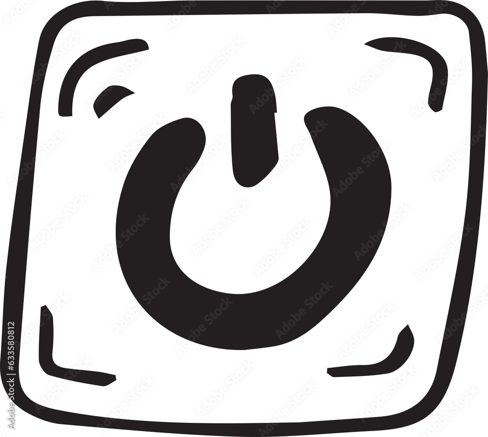 Digital png illustration of black off button on transparent background ...