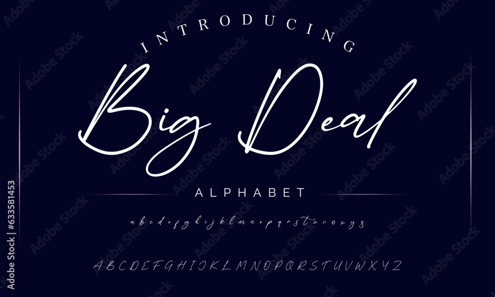 Big Deal Signature Font Calligraphy Logotype Script Font Type Font ...
