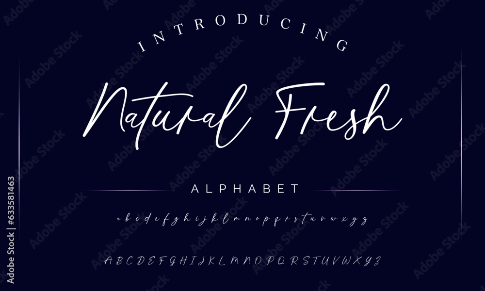 Natural Fresh Signature Font Calligraphy Logotype Script Font Type Font ...
