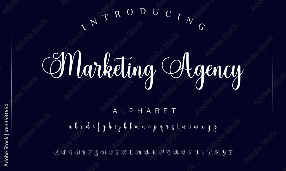 Marketing Agency Signature Font Calligraphy Logotype Script Font Type ...