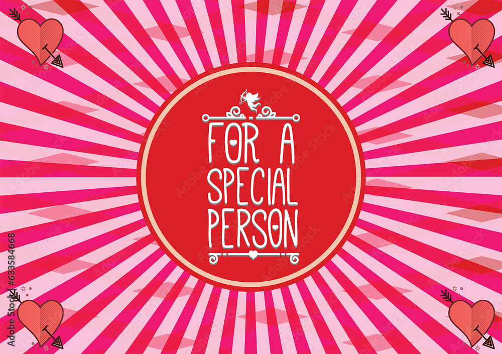 Digital png illustration of hearts and for a special person text on ...