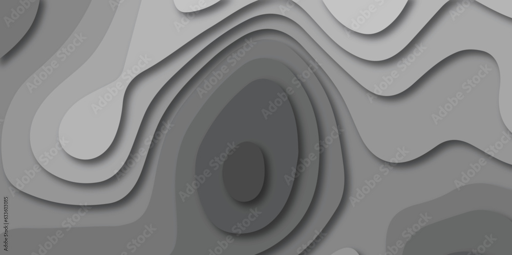 Black and white topography contour lines map isolated on white ...