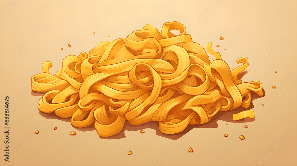 2D cartoon pasta Stock Illustration | Adobe Stock
