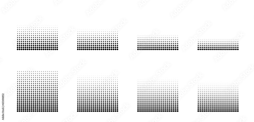 Halftone grain noise gradient squares. Pointillism gradient pattern ...