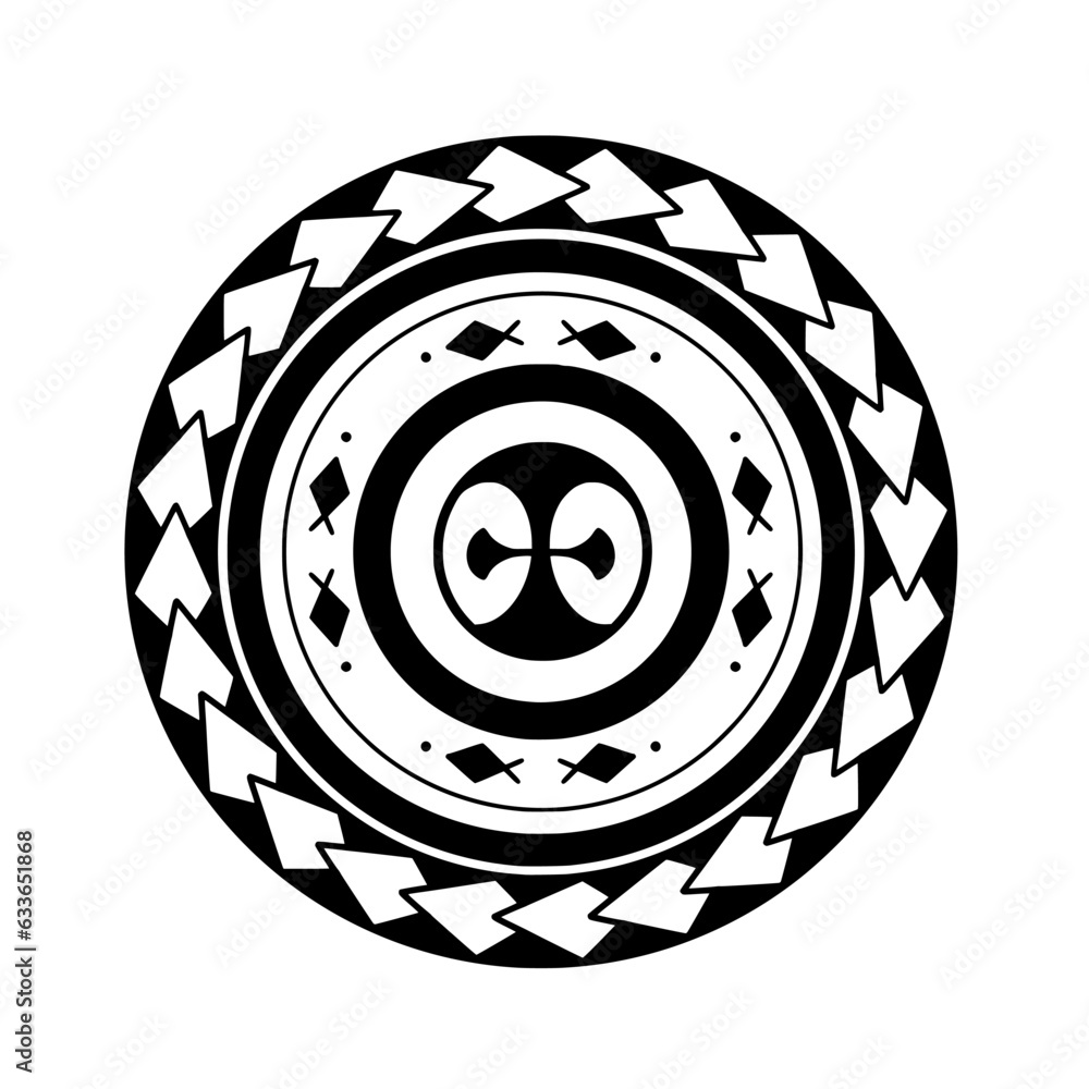 Polynesian circle tattoo design. Aboriginal samoan. Vector illustration ...