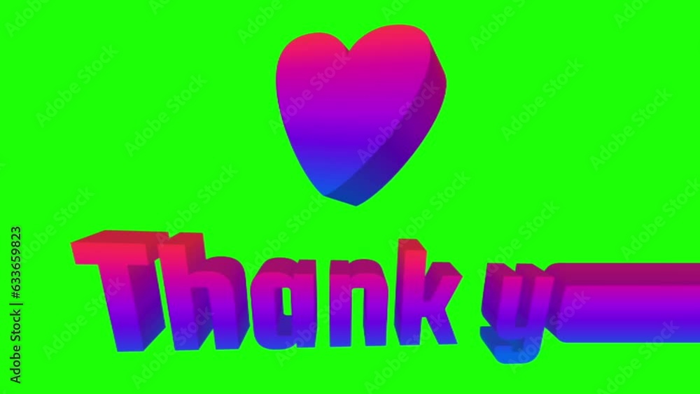 Thank you 3d text animated. Motion graphics - thank you animation on ...
