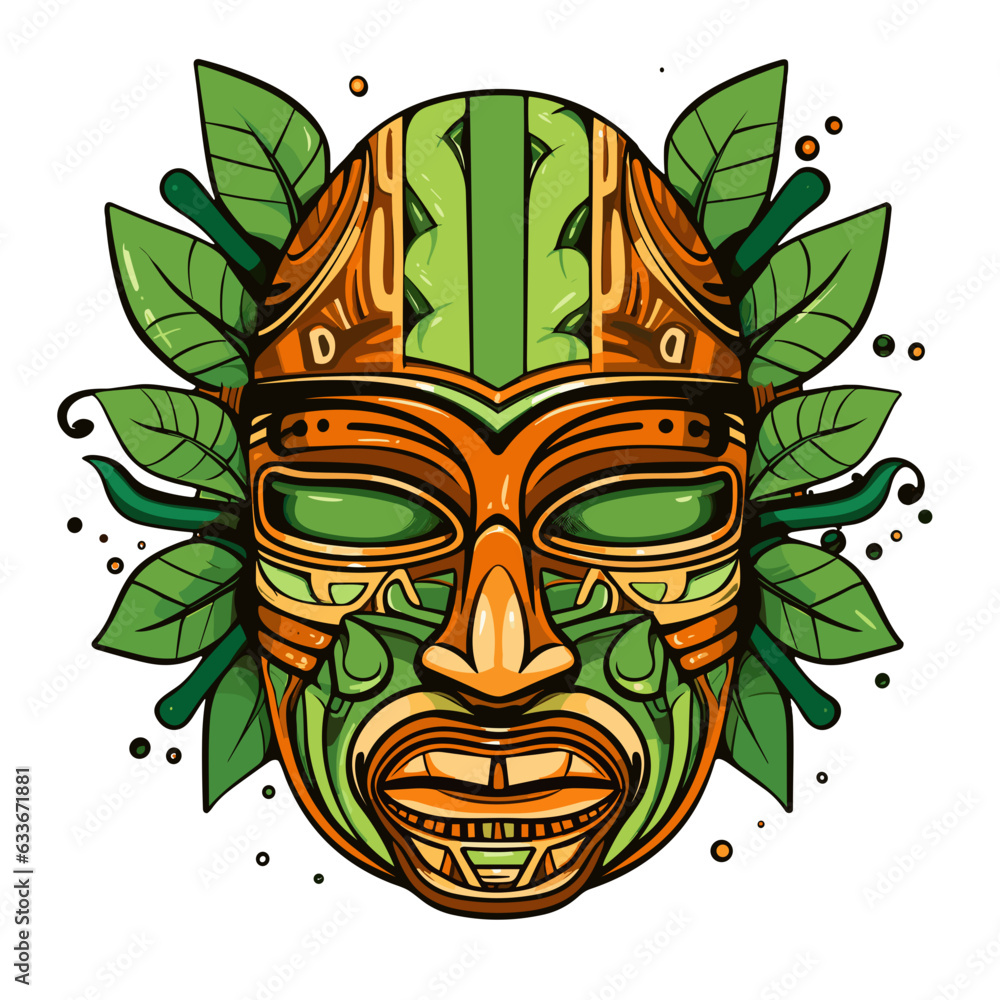 Aztec-Inspired Mask: A Blend of Tribal Symbolism and Animated ...