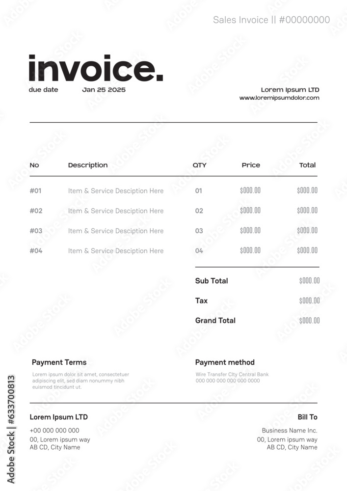 Fototapeta mapa świata dla dzieci Invoice Format Variations ...