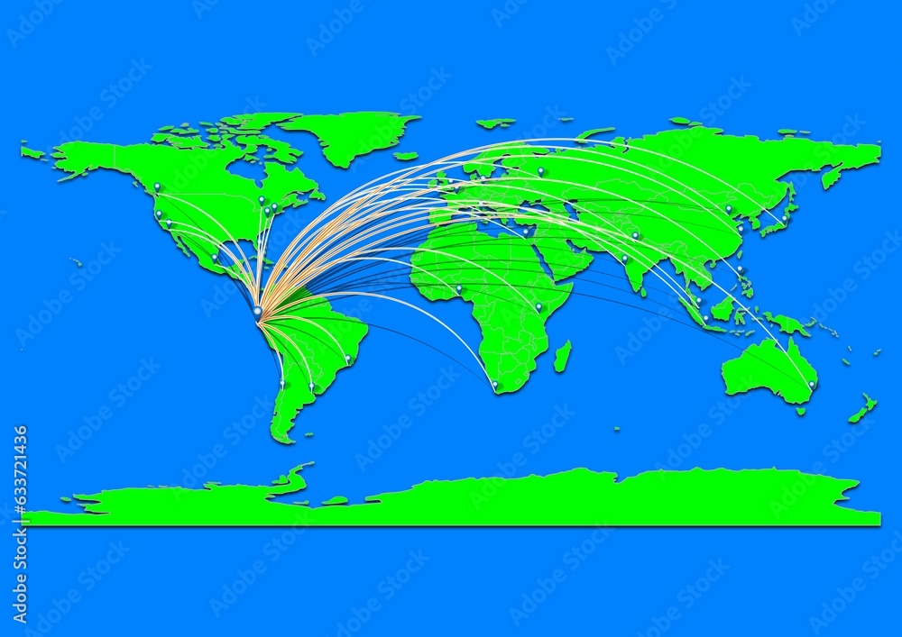 Vibrant Paita, Peru map - Export concept map for Paita, Peru on World ...