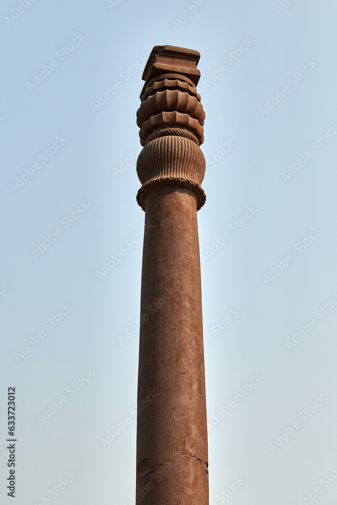 Iron pillar of Delhi structure part Qutb complex in South Delhi, India ...