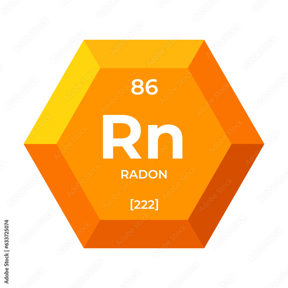 Radon is chemical element number 86 of the Noble Gas group. Icon of ...