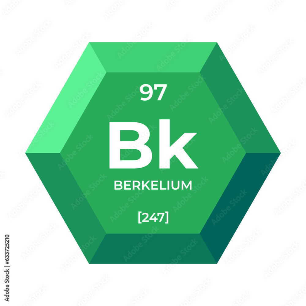 Berkelium is chemical element number 97 of the Actinide group. Icon of ...