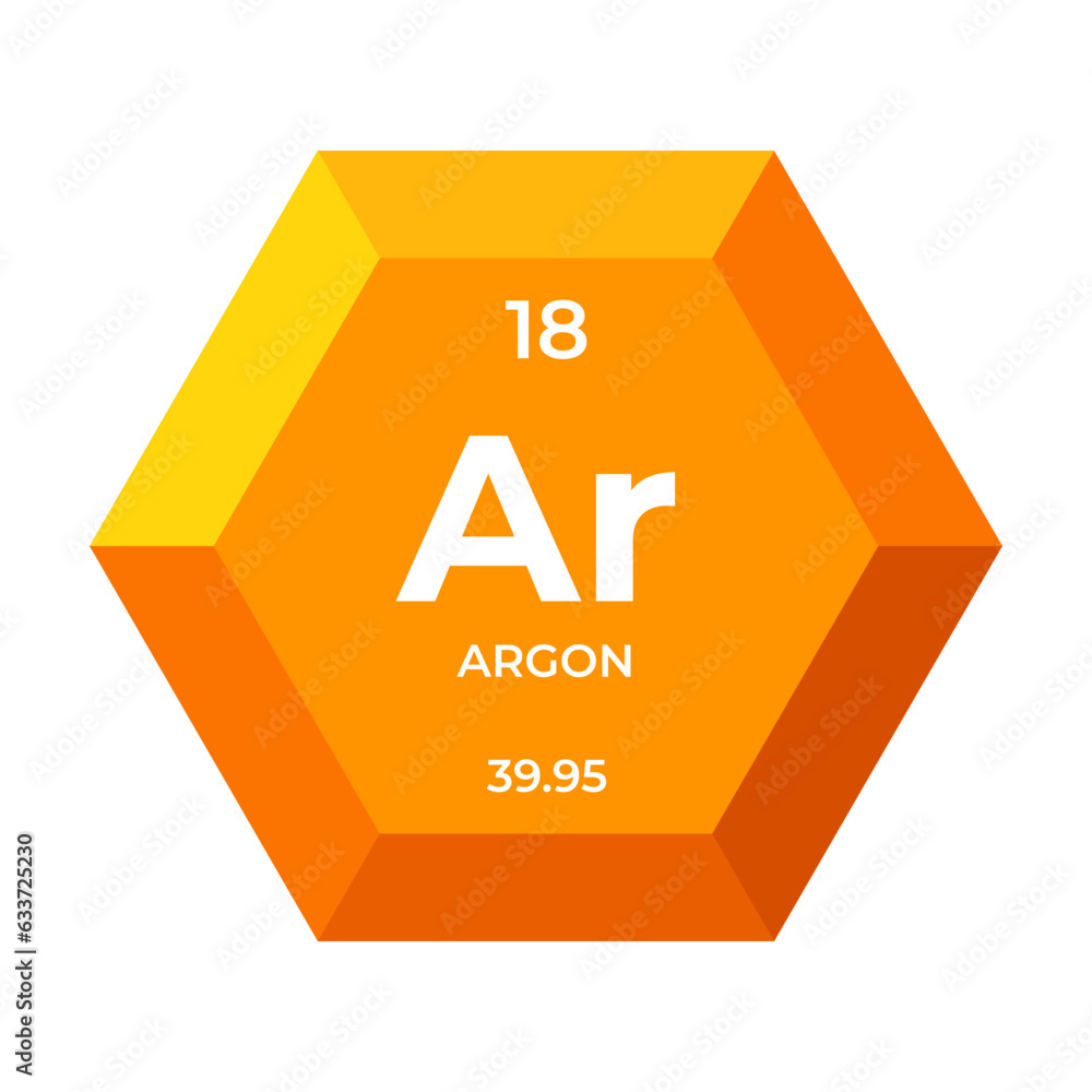Argon is chemical element number 18 of the Noble Gas group. Icon of ...