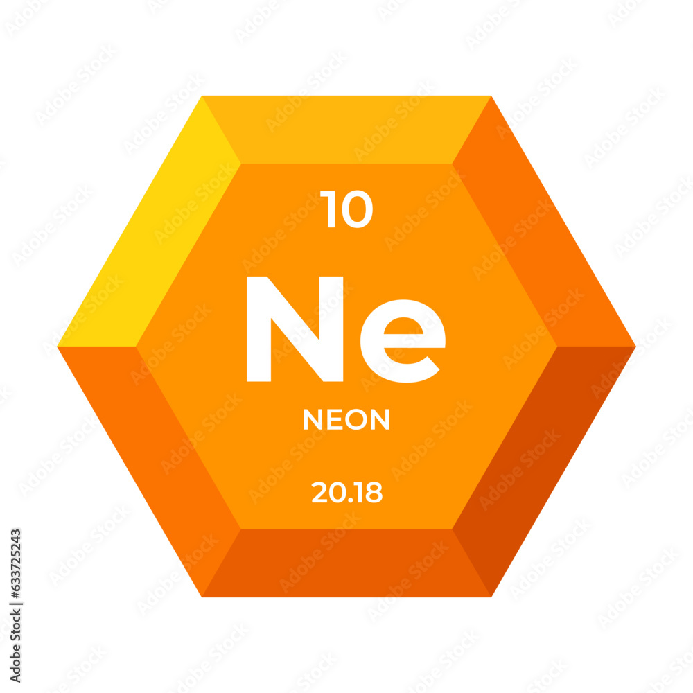 Neon is chemical element number 10 of the Noble Gas group. Icon of ...
