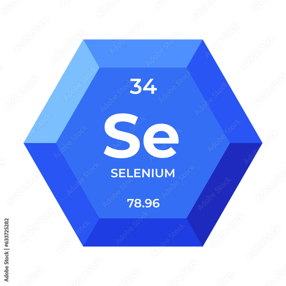Selenium Is Chemical Element Number 34 Of The Nonmetal Group Icon Of Chemical Element Of