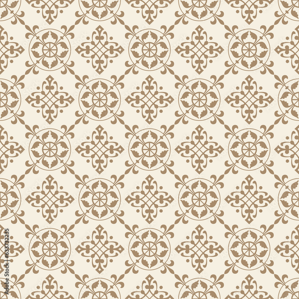 Geometric floral seamless patterns. dark gray and gold vector ...