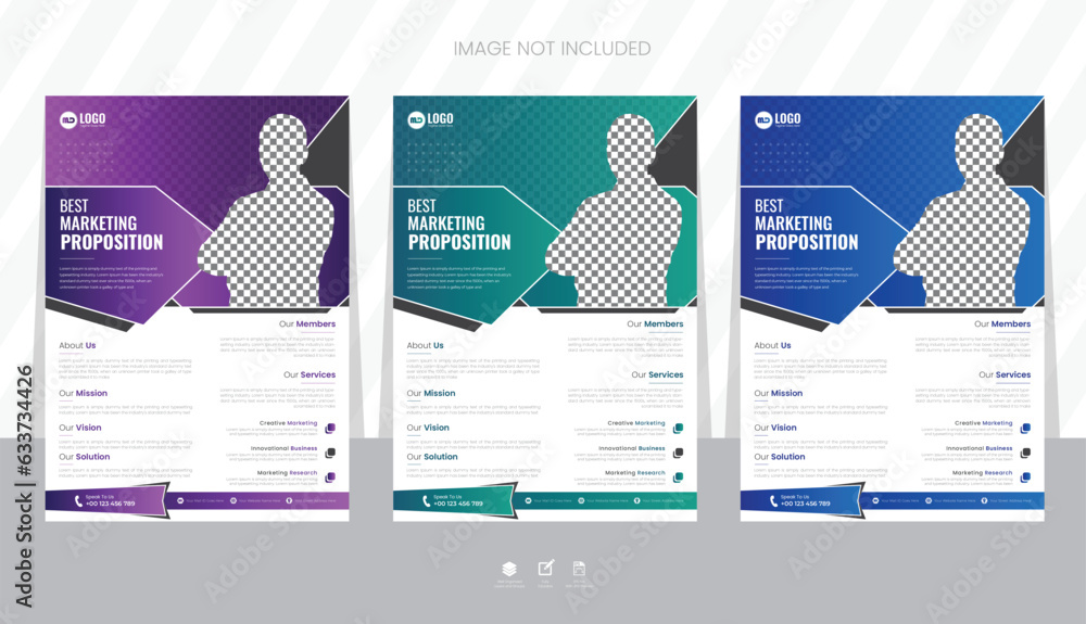 Flyer newest trendy creative webinar corporate multipurpose minimal ...