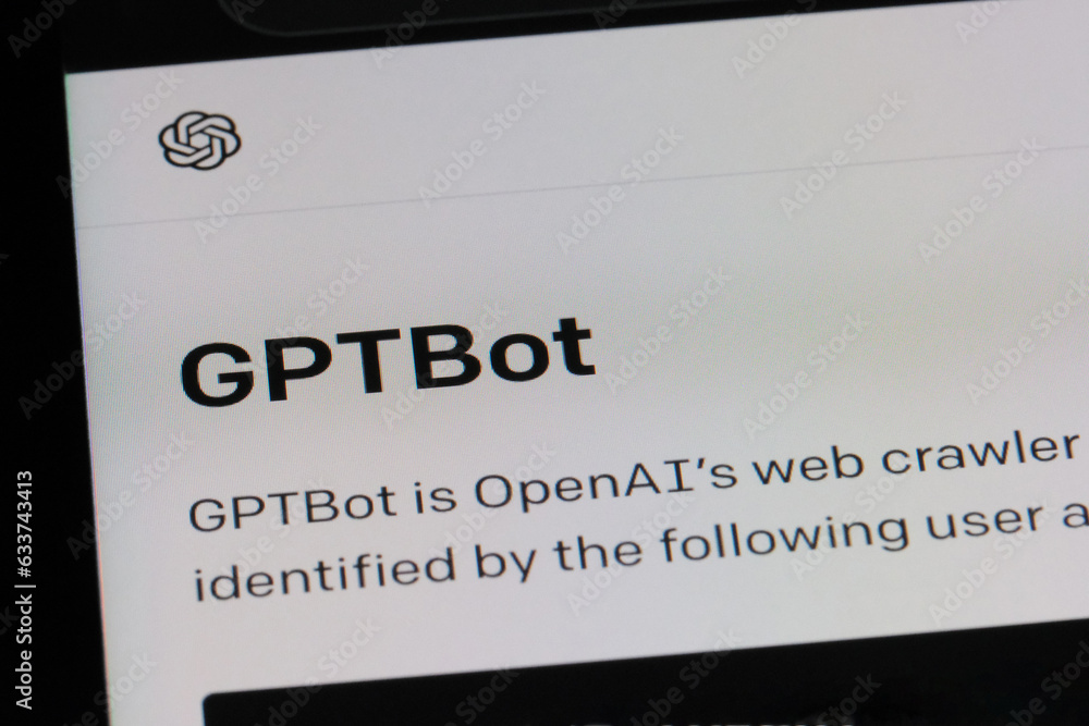 Shanghai,China-August 9th 2023: logo of GPTBot. OpenAI's web crawler Stock Photo | Adobe Stock