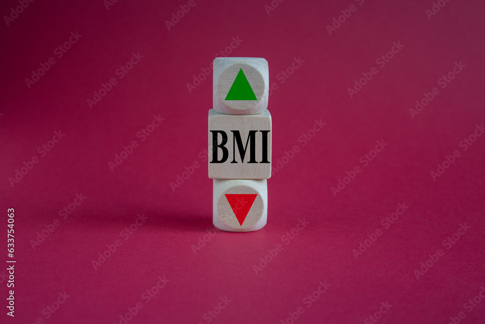 BMI big mac index symbol. Concept words BMI big mac index on wooden ...