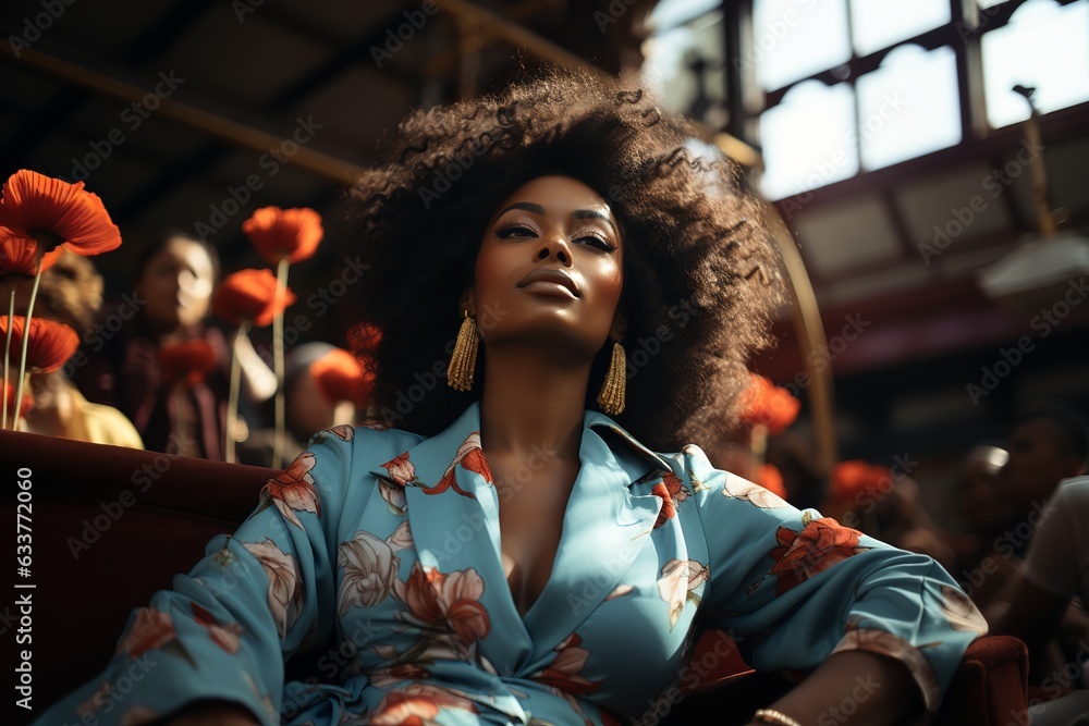 Woman Embracing Bold Curves in Candid Shot. Pop Colorism and Sleepycore ...