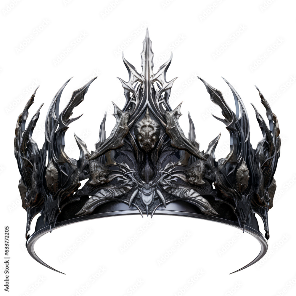 Metal gothic crown on a transparent background png. Stock Illustration ...