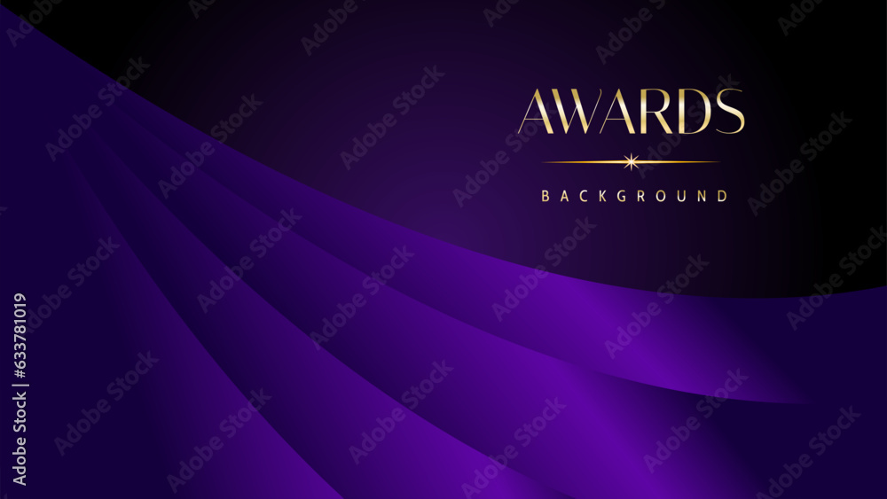 Purple golden royal awards graphics background. Elegant modern template ...