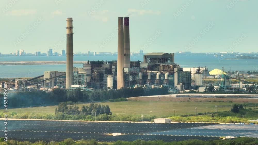 Aerial view of Big Bend Power Station in Apollo Beach near Tampa ...