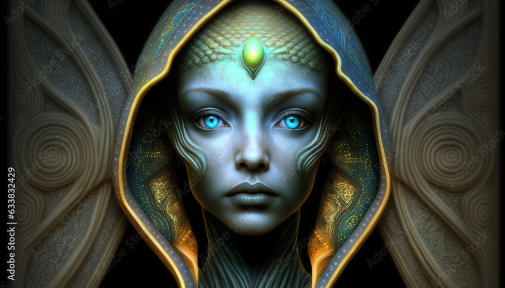 Beautiful Pleiadian, Nordic Extraterrestrial Humanoid Alien with blonde ...
