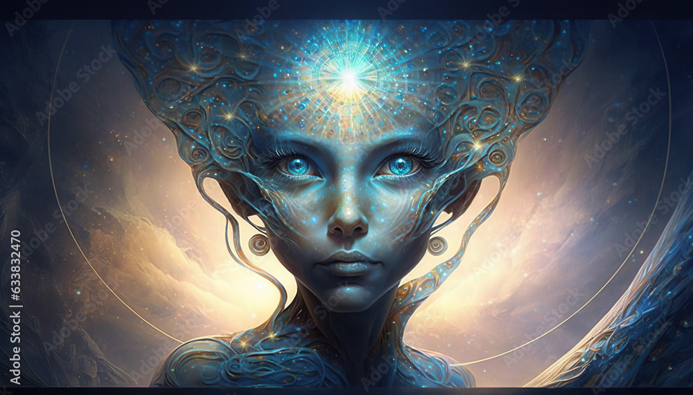 Beautiful Pleiadian, Nordic Extraterrestrial Humanoid Alien with blonde ...