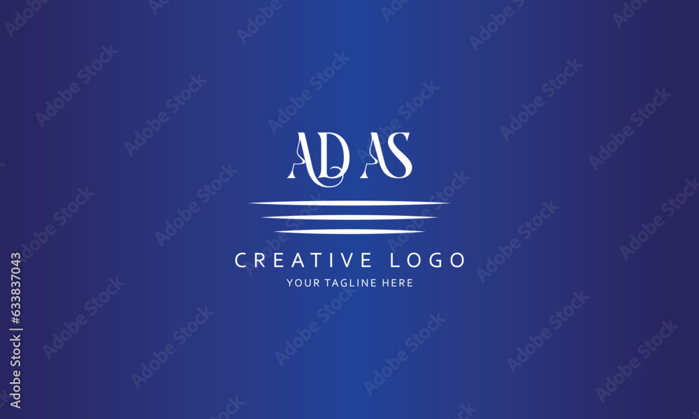 ADAS AD AS letter classical modern simple vector brand vector logo ...